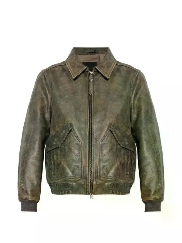 ALLSAINTS Marland Leather Aviator Jacket - Brown