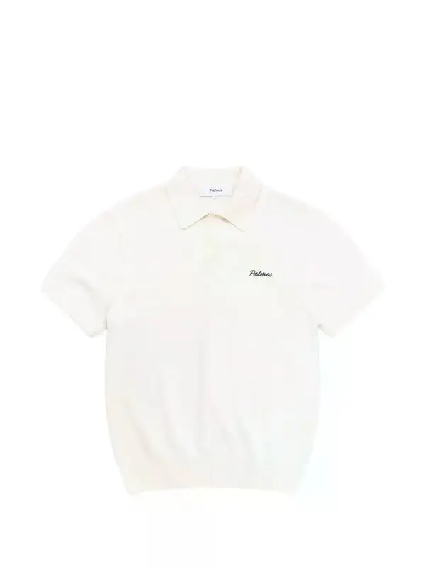 PALMES Logo-embroidered Polo Shirt - Neutrals
