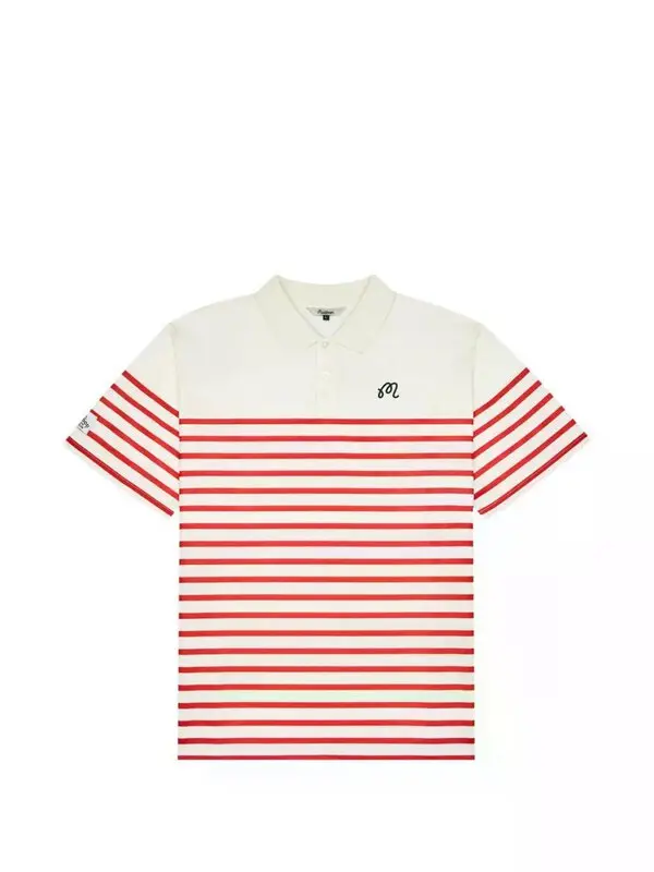 MALBON Striped-pattern Polo Shirt - Neutrals