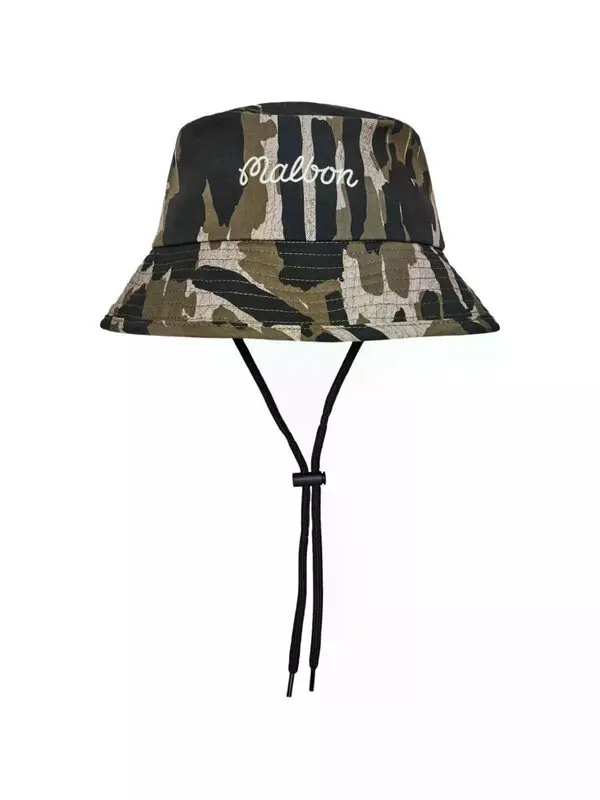 MALBON Camouflage-pattern Bucket Hat - Green