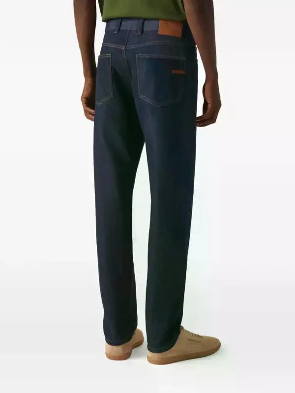 Zegna Rinse-washed Trousers - Blue