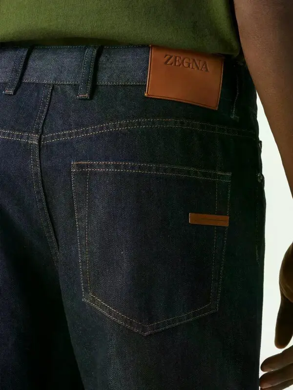 Zegna Rinse-washed Trousers - Blue