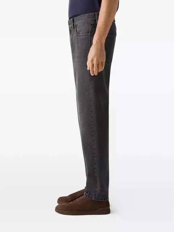 Zegna Roccia Stone-washed Jeans - Grey