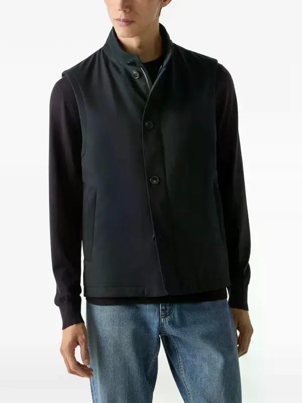Zegna Button-up Gilet - Blue
