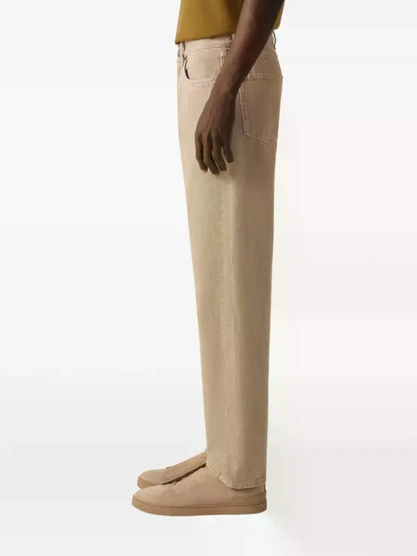 Zegna Roccia Cotton Trousers - Neutrals