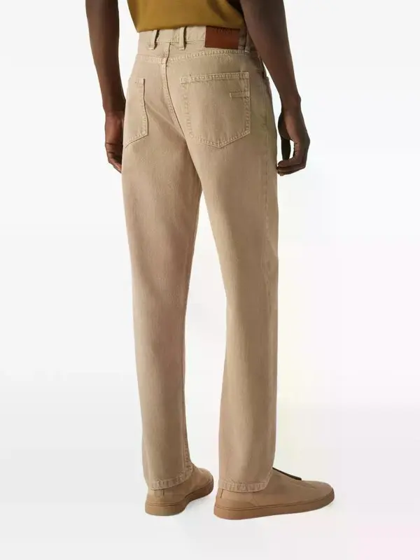 Zegna Roccia Cotton Trousers - Neutrals