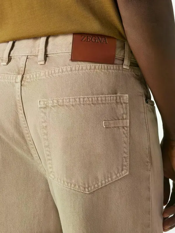 Zegna Roccia Cotton Trousers - Neutrals