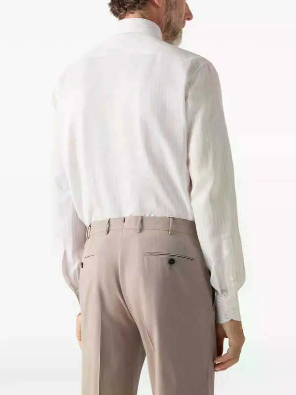 Zegna Striped Shirt - White