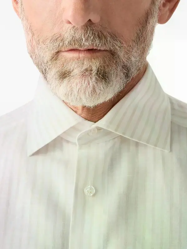 Zegna Striped Shirt - White