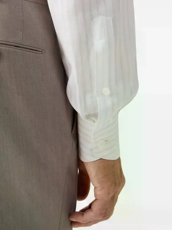 Zegna Striped Shirt - White