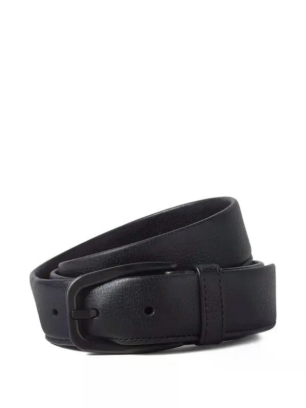 Zegna Leather Belt - Black