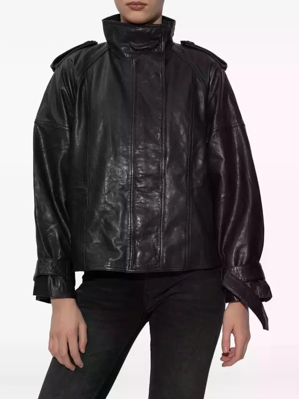 ALLSAINTS High-neck Leather Jacket