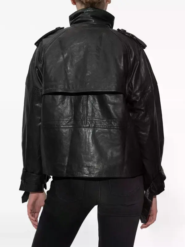 ALLSAINTS High-neck Leather Jacket