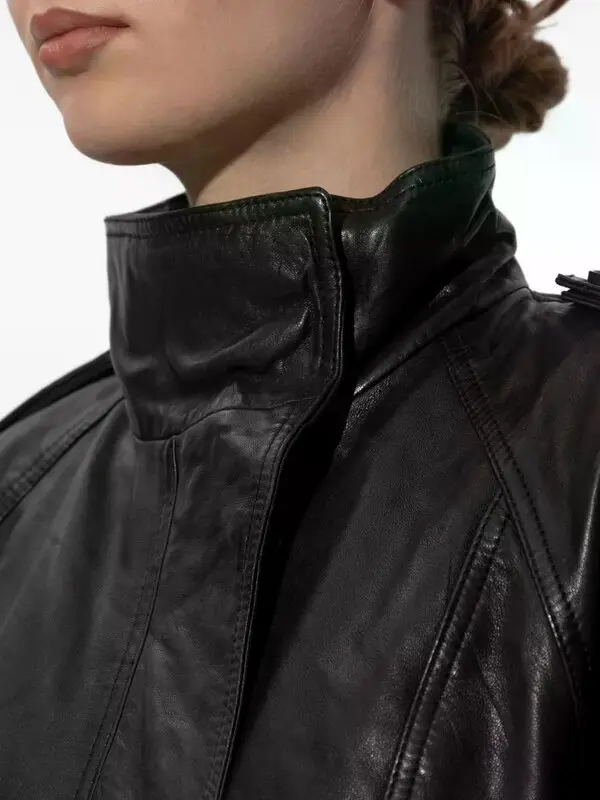 ALLSAINTS High-neck Leather Jacket