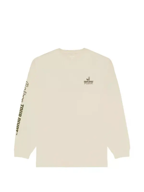 MALBON Logo-print Long-sleeves T-shirt - Neutrals