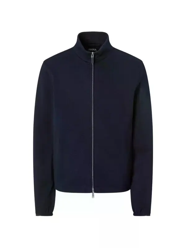 Zegna Zip-up Sweater - Blue