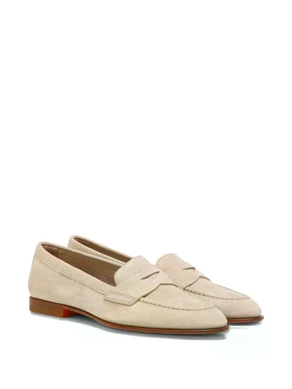 Santoni Round-toe Penny Loafers