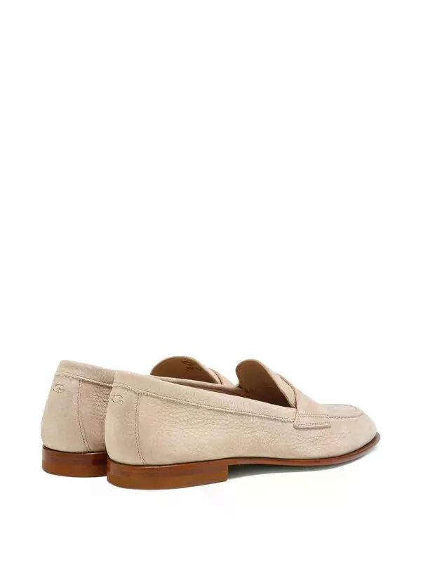 Santoni Round-toe Penny Loafers