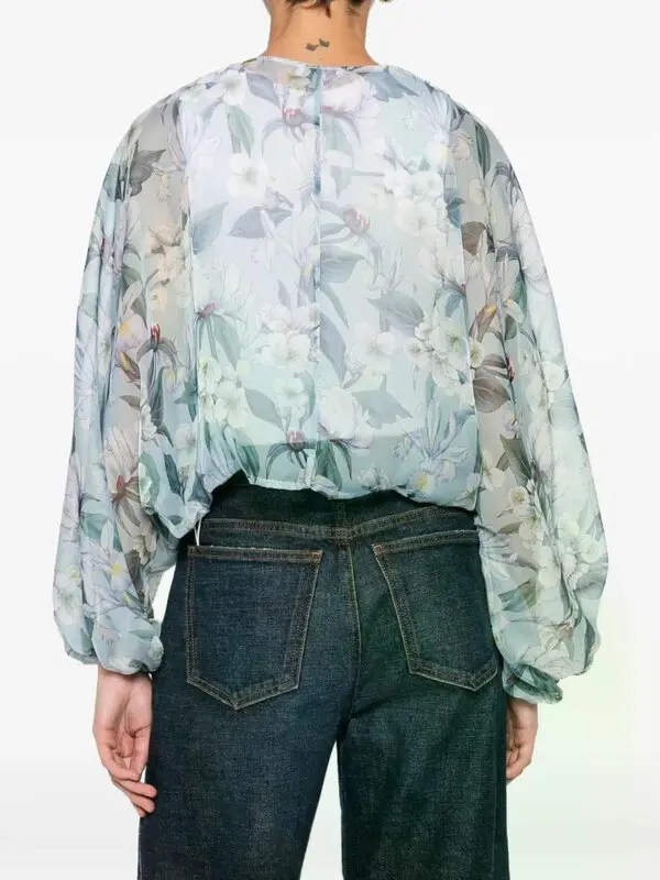GIADA CURTI Floral Balloon-sleeve Jacket