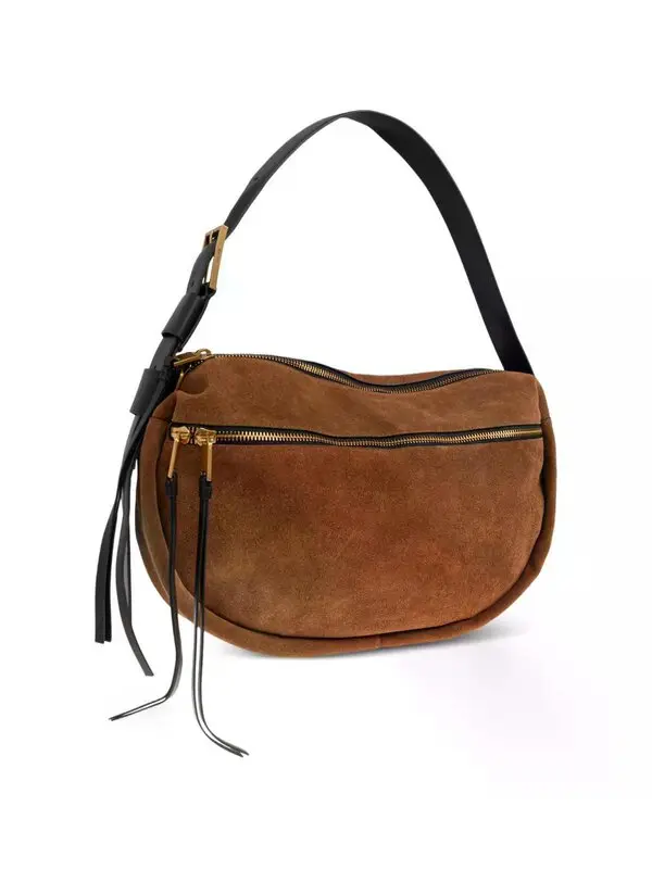 ALLSAINTS Noemie Suede Shoulder Bag - Brown