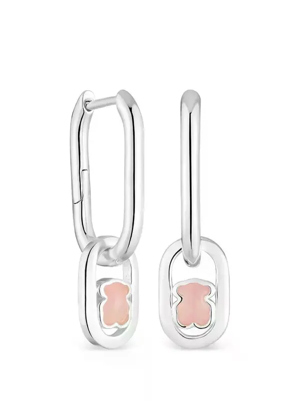 TOUS Cutout Motif Drop Earrings - Silver