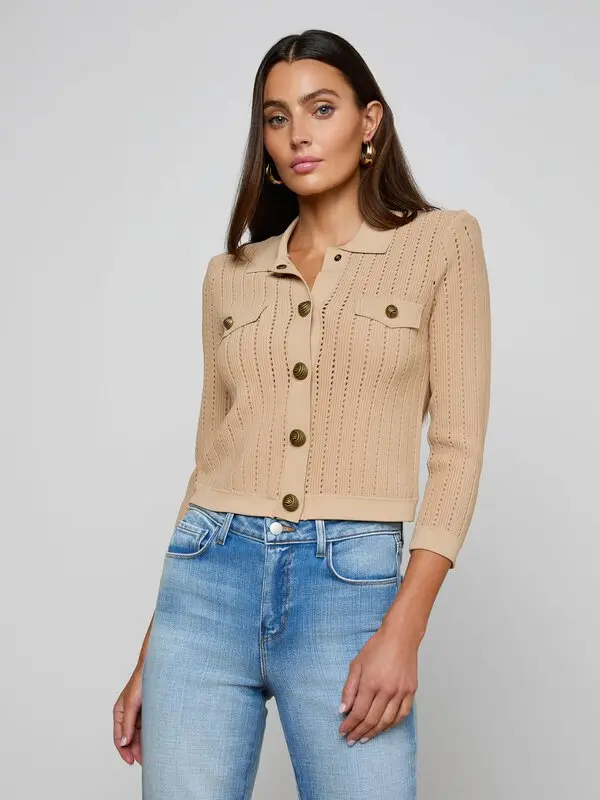 L'Agence Risa Collared Cardigan