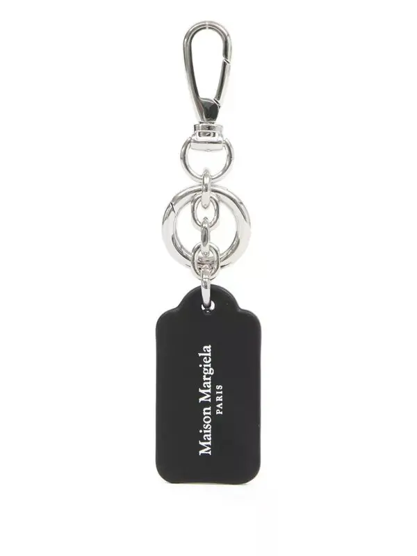 MAISON MARGIELA Logo-plaque Keyring - Black