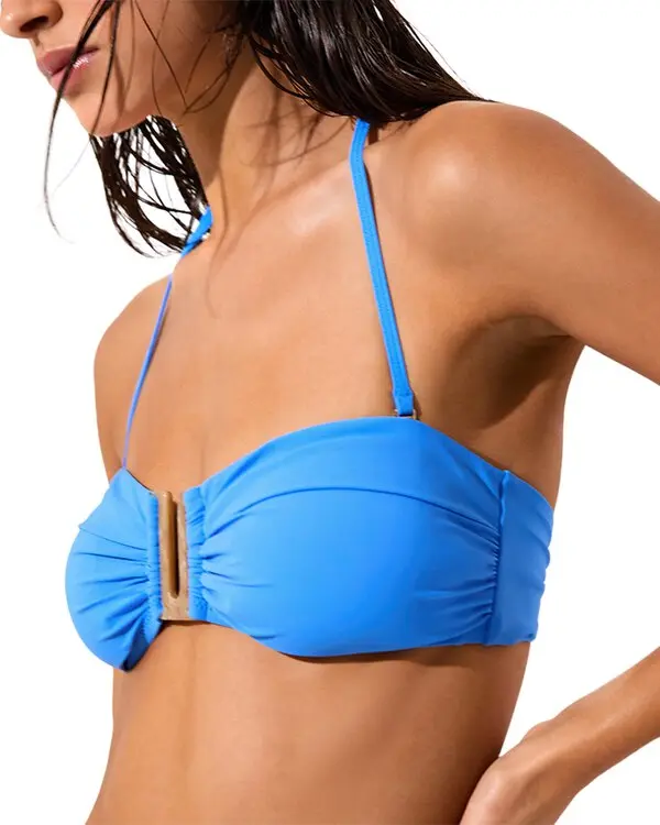 REISS Riah Tie Side Bikini Bottom - Blue