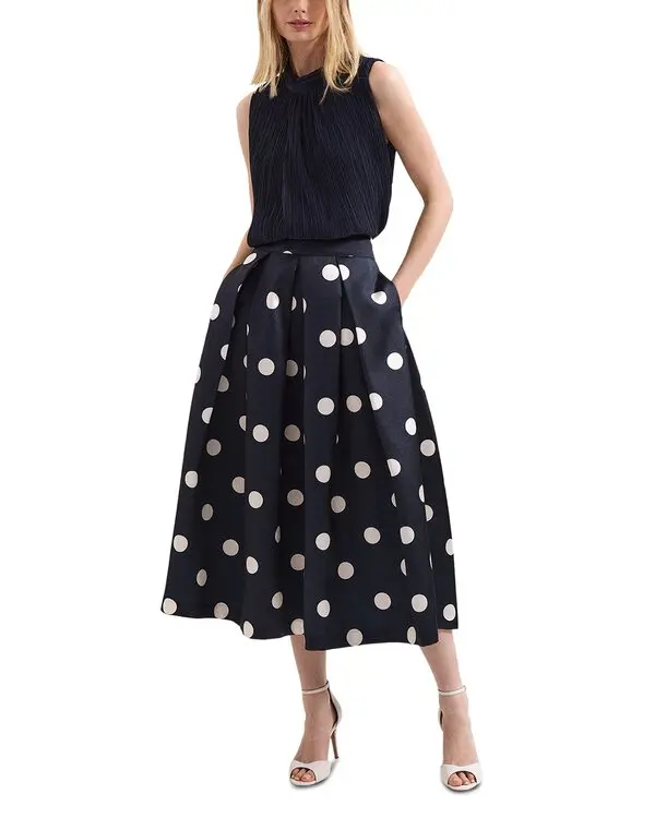 PHASE EIGHT Celeste Spot Print Skirt