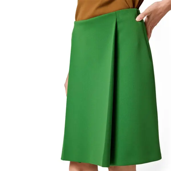 Miu Miu Technical Jersey Straight Skirt - Green