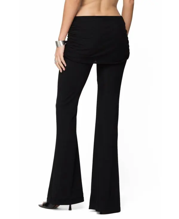 EDIKTED Mini Skirt Pants - Black