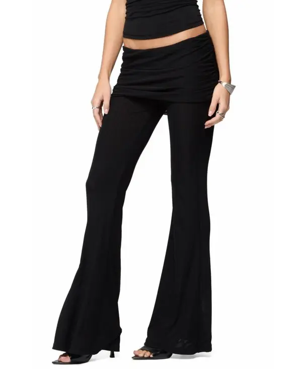 EDIKTED Mini Skirt Pants - Black