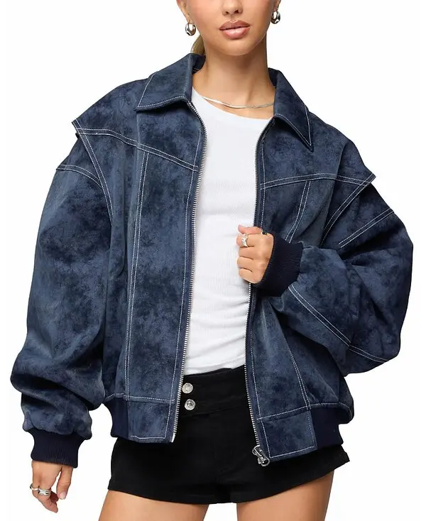 EDIKTED Oversized Bomber Jacket