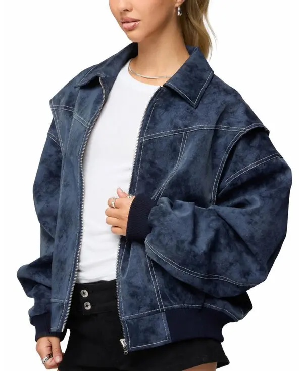 EDIKTED Oversized Bomber Jacket
