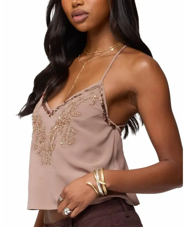 EDIKTED Embellished V-neck Top