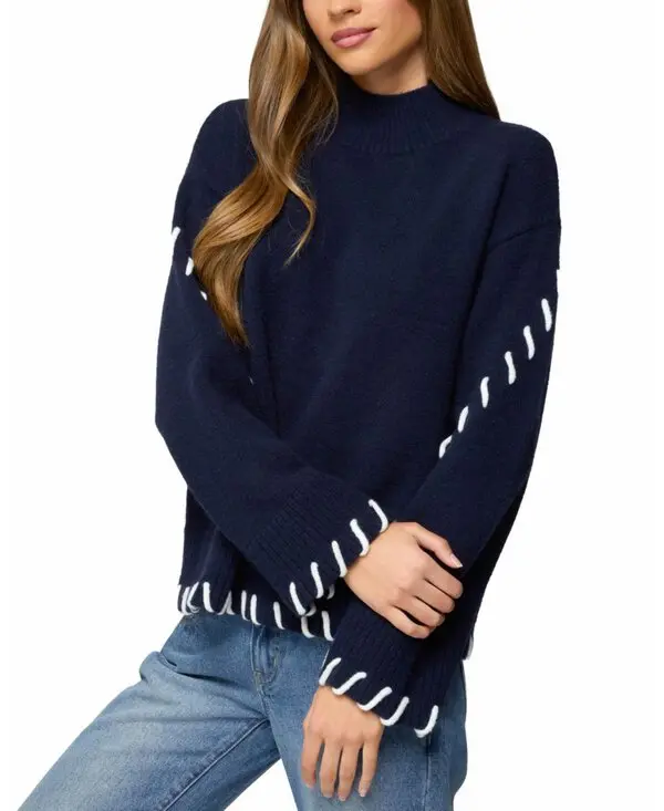 EDIKTED Indah Oversized Sweater With Contrast Stitching