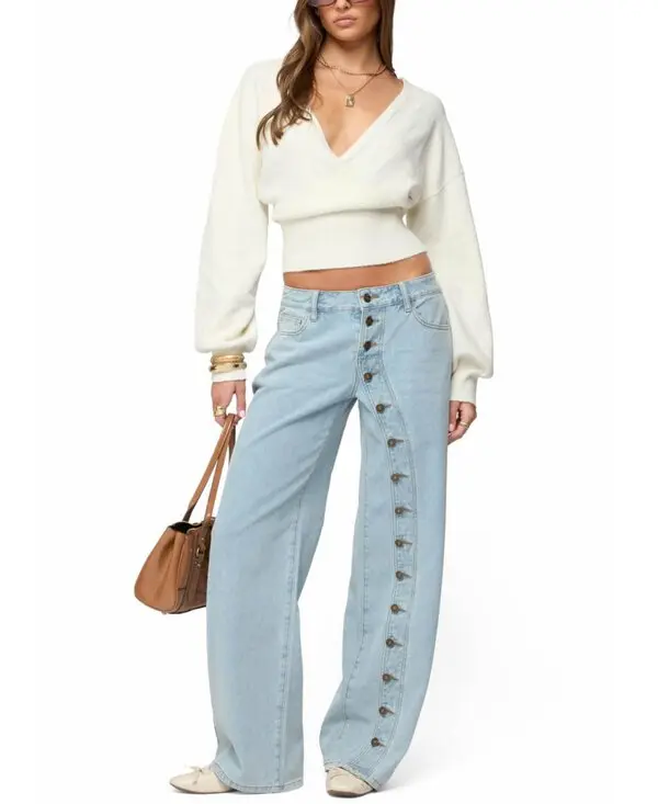 EDIKTED Adison Low Rise Baggy Jeans