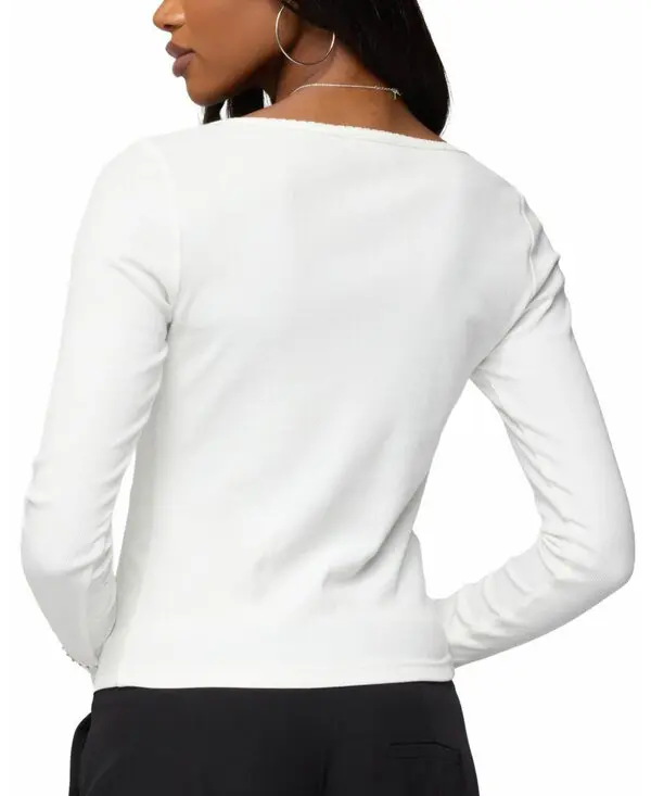 EDIKTED Tanya Button Up Cardigan - White