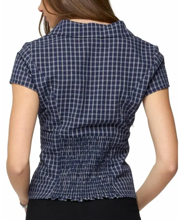 EDIKTED Oriya Gingham Shirt