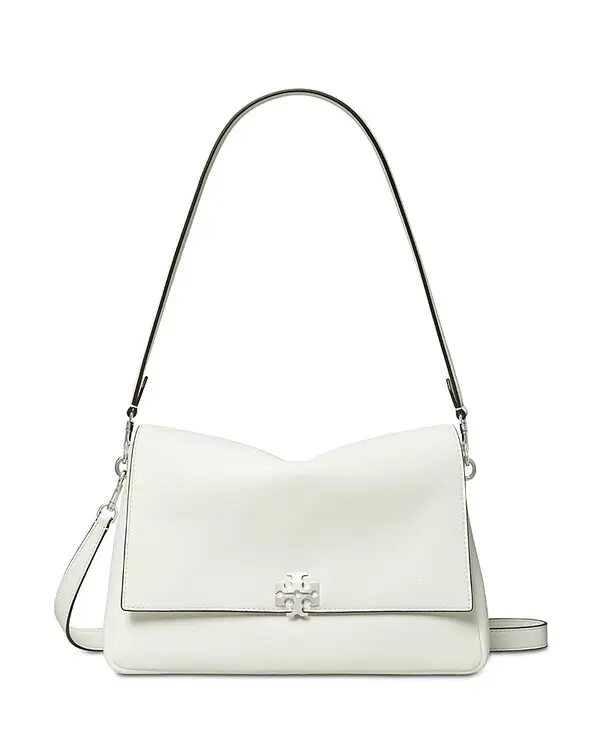 Tory Burch Kira Suede Shoulder Bag - Bianco
