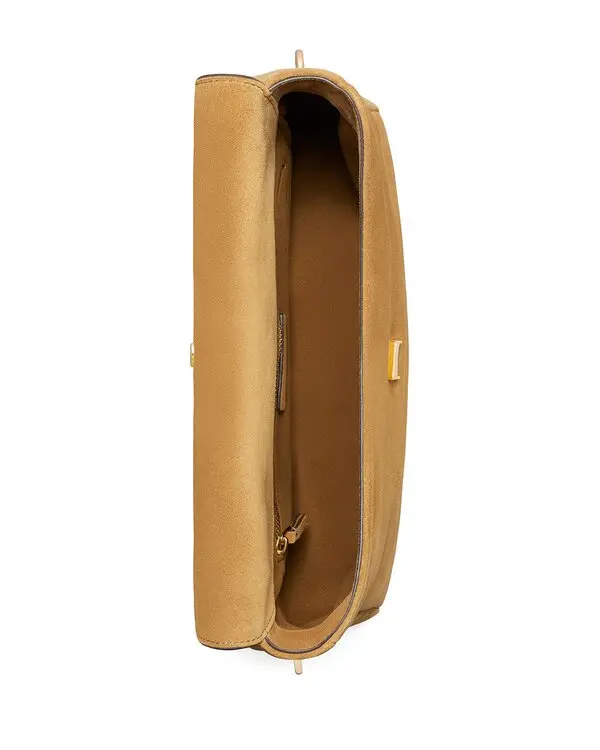 Tory Burch Kira Suede Shoulder Bag - Toffee Suede