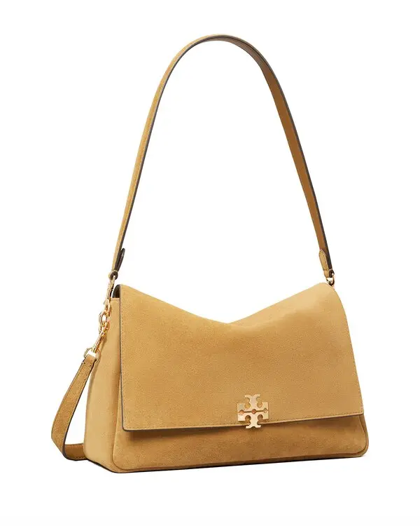 Tory Burch Kira Suede Shoulder Bag - Toffee Suede