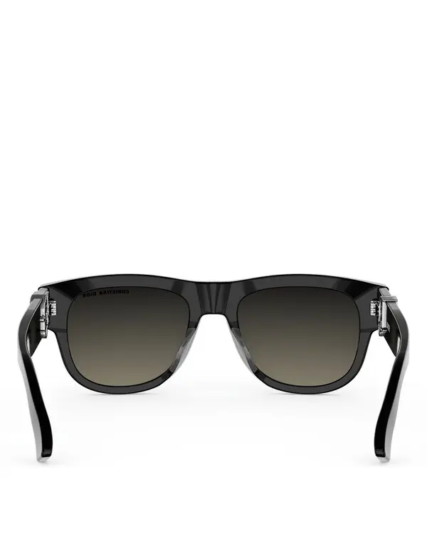 Dior Oblique Square Sunglasses, 53mm - Black/gradient Lens