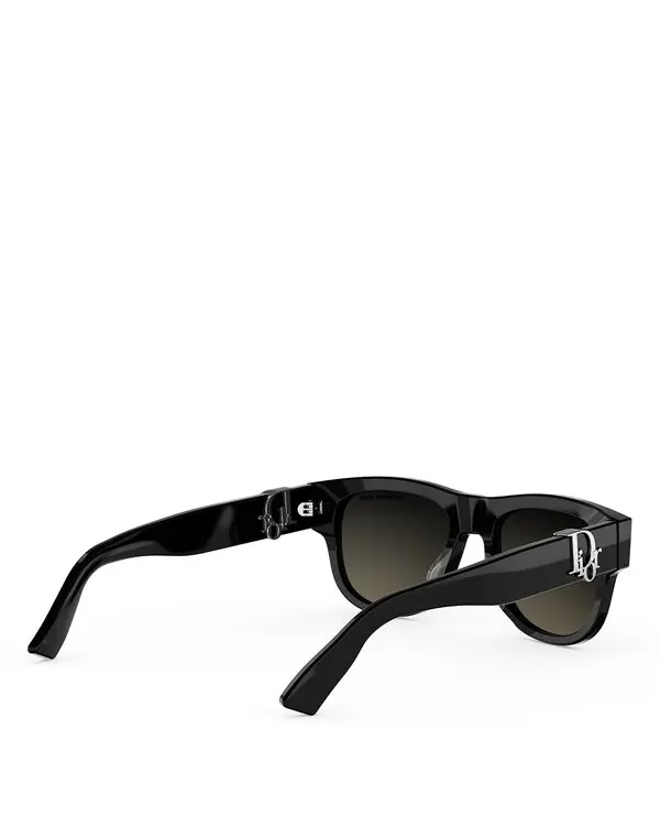 Dior Oblique Square Sunglasses, 53mm - Black/gradient Lens