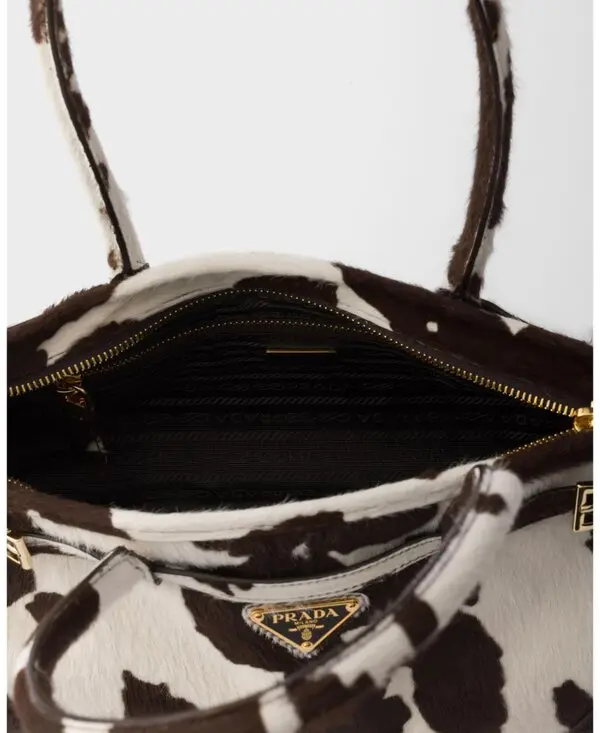Prada Bonnie Medium Printed Leather Handbag - White