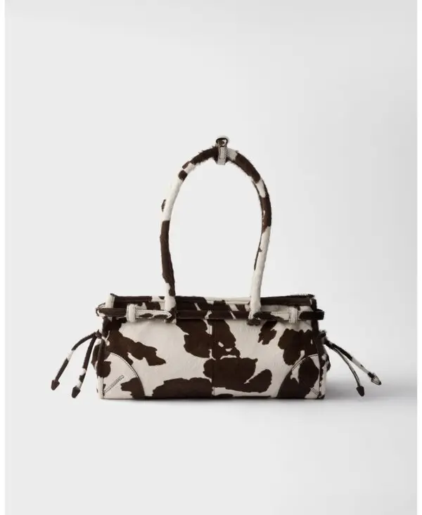 Prada Bonnie Medium Printed Leather Handbag - White