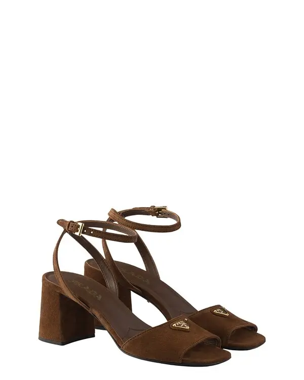 Prada Suede High Heel Sandals