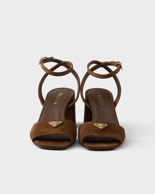 Prada Suede High Heel Sandals