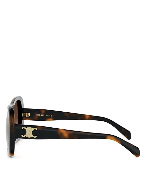 Celine Triomphe Pilot Sunglasses - Dark Havana/brown Lens