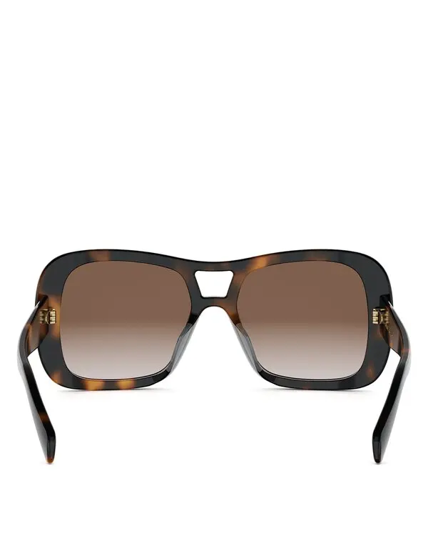 Celine Triomphe Pilot Sunglasses - Dark Havana/brown Lens